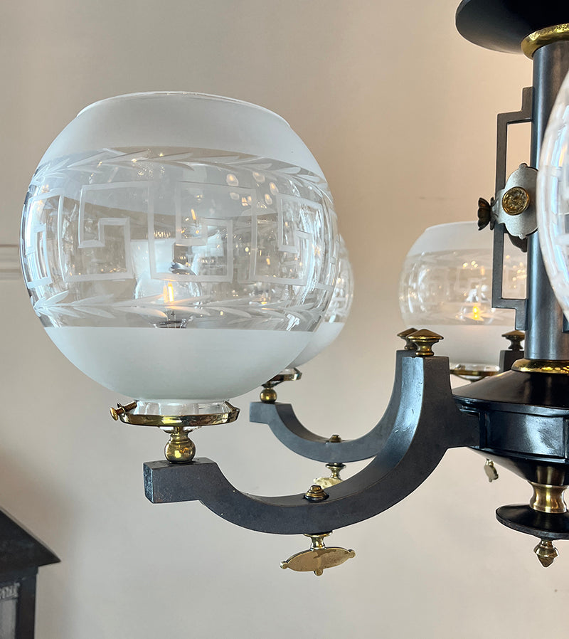 Antique Chandeliers Tagged "Gas Light" - Turn of the Century Lighting
