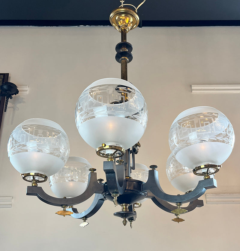 Antique Chandeliers Tagged "Gas Light" - Turn of the Century Lighting